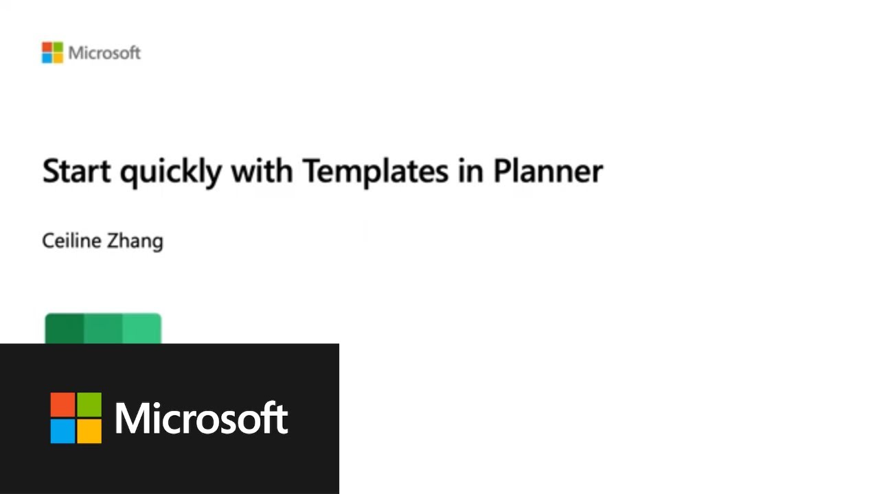 Start quickly with Templates in Planner