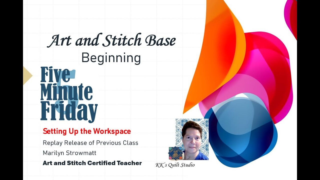 Art and Stitch Base Five Minute Fridays - Workspace Setup