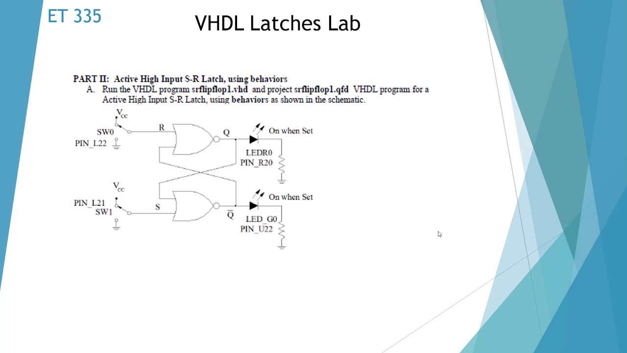 VHDL Latches Lab Demostration Part A-335