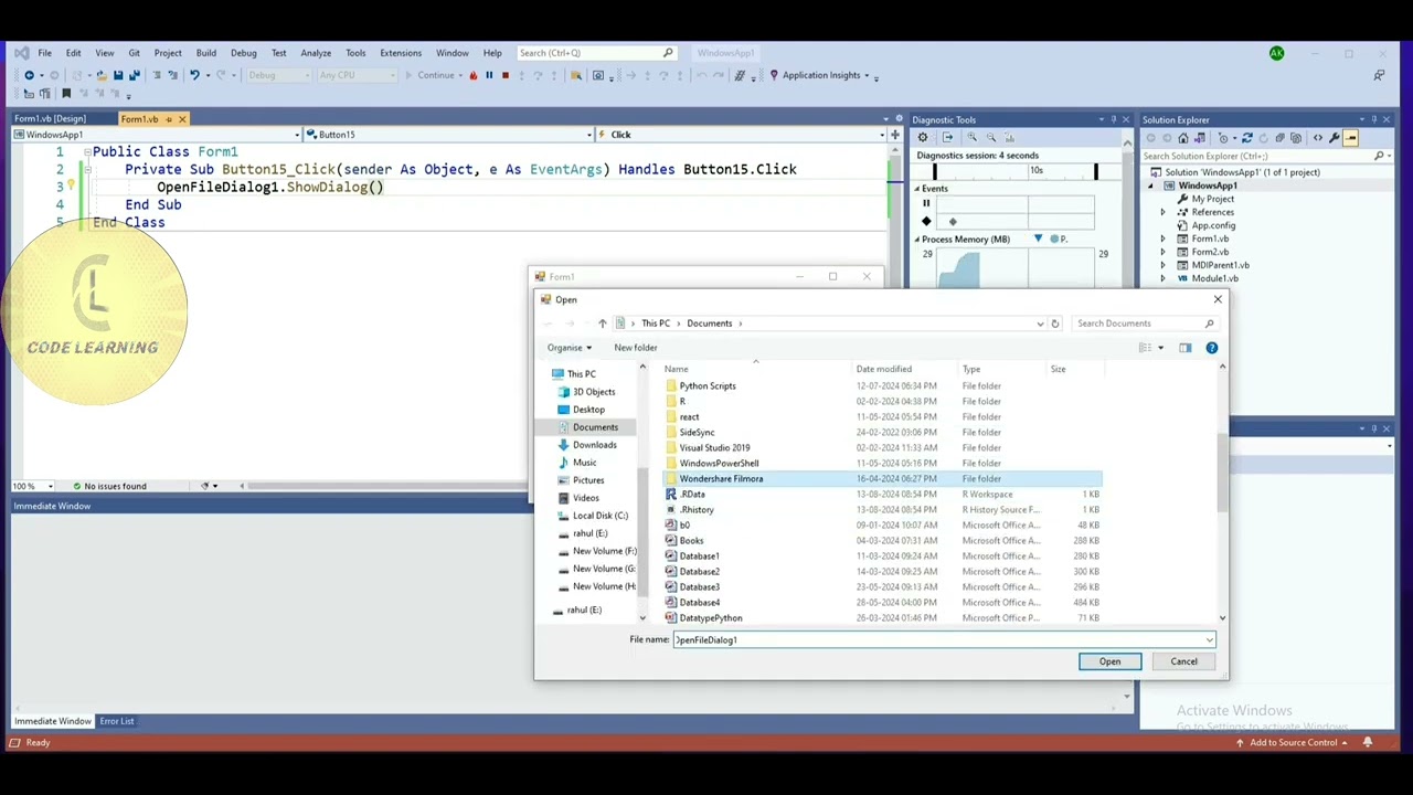 VB.NET | OpenFileDialog | CodeLearning
