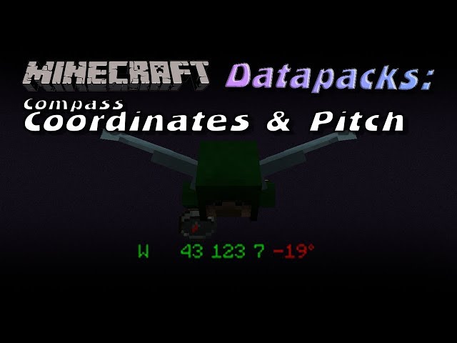 Compass Heading, Coordinates, and Pitch DataPack Minecraft Data Pack
