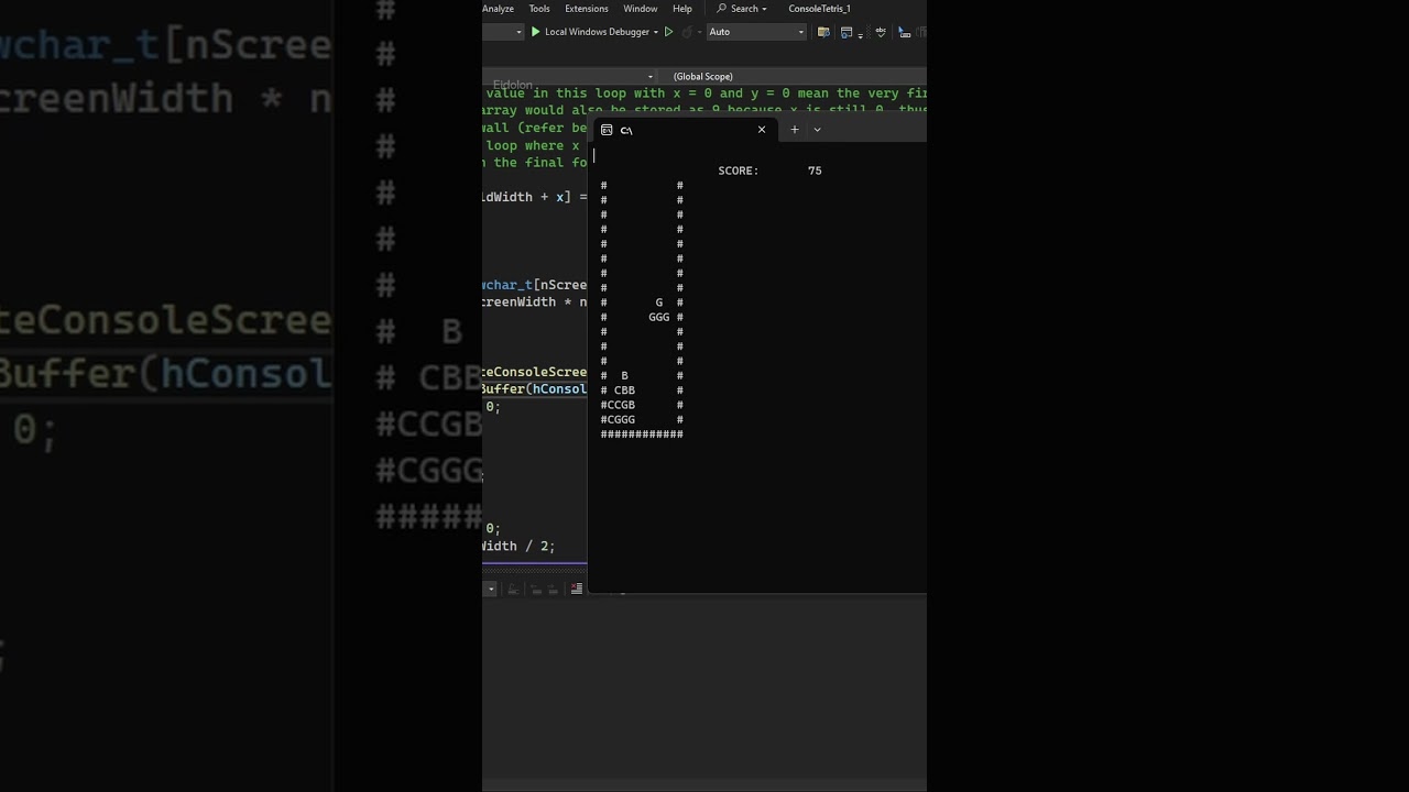 Tetris in the Command Line