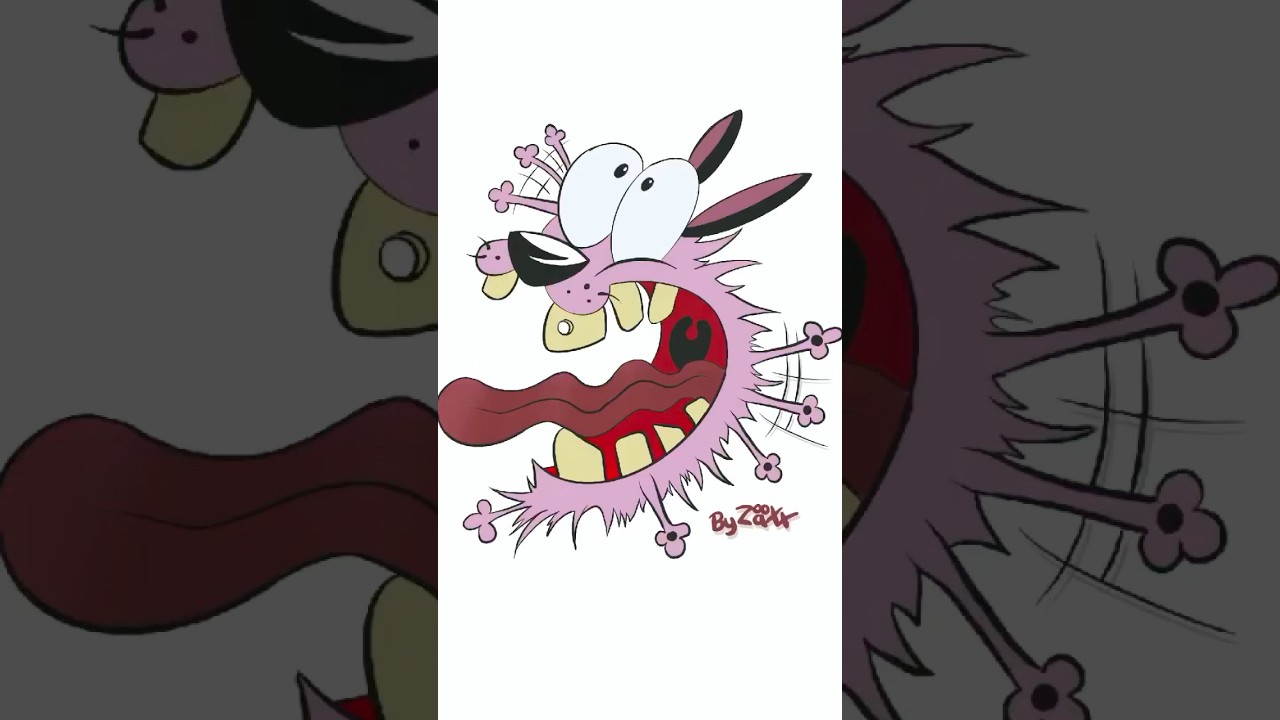 ARTe CORAJE EL PERRO COBARDE SOUND! | ART DRAWING CORAGE THE COWARDLY DOG #art #artedigital #arte