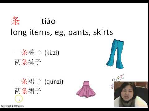 Measure words for clothing items