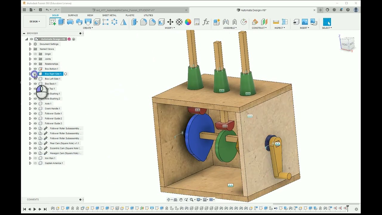 Automata Cam Motion using Tangent Relationships