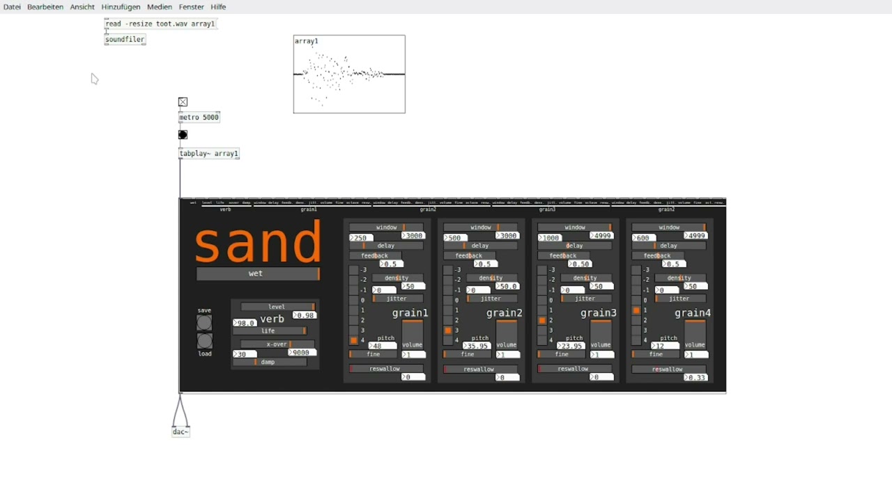 sand | granular delay for pure data