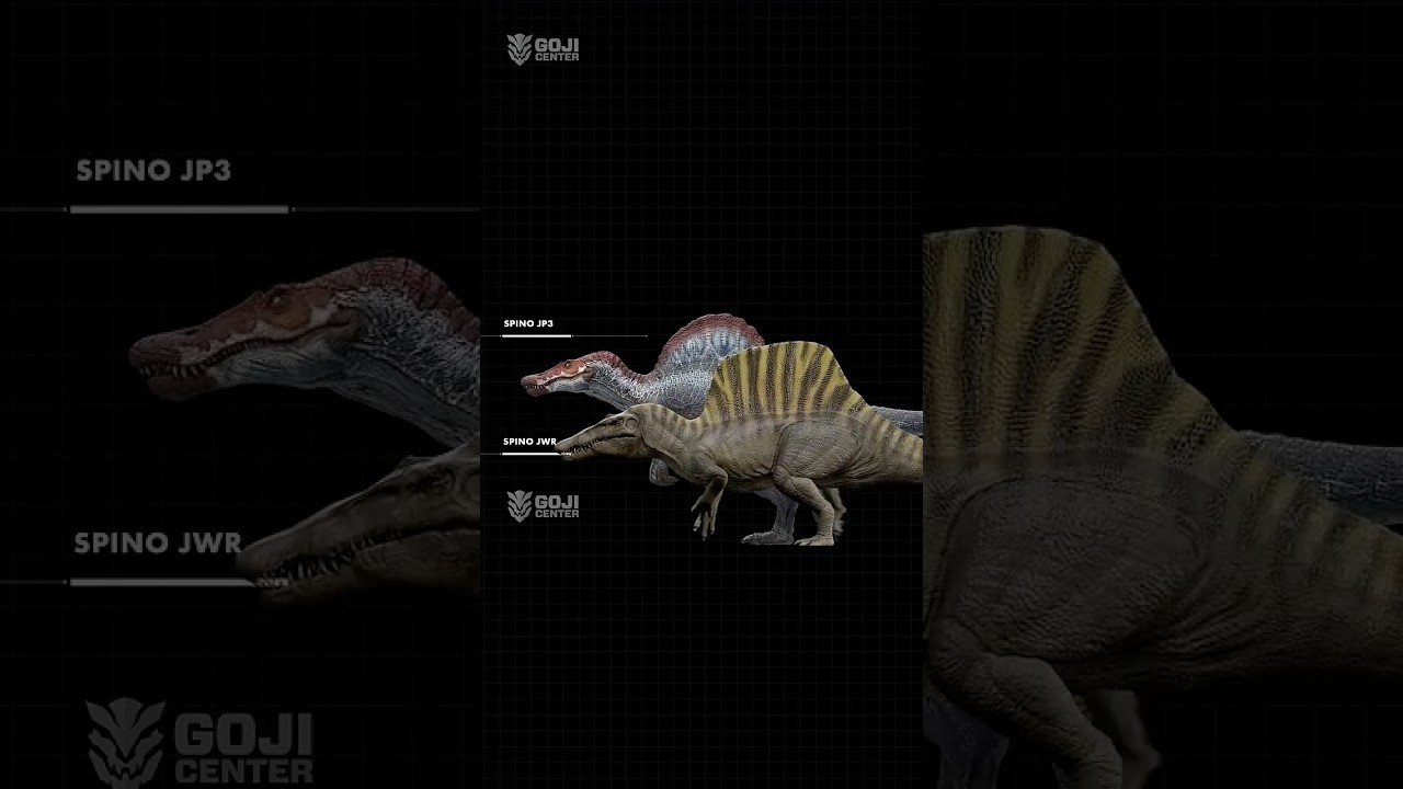 Jp3 Spino and JW Spino Comparison #trex #dinosaur #jurassicworld