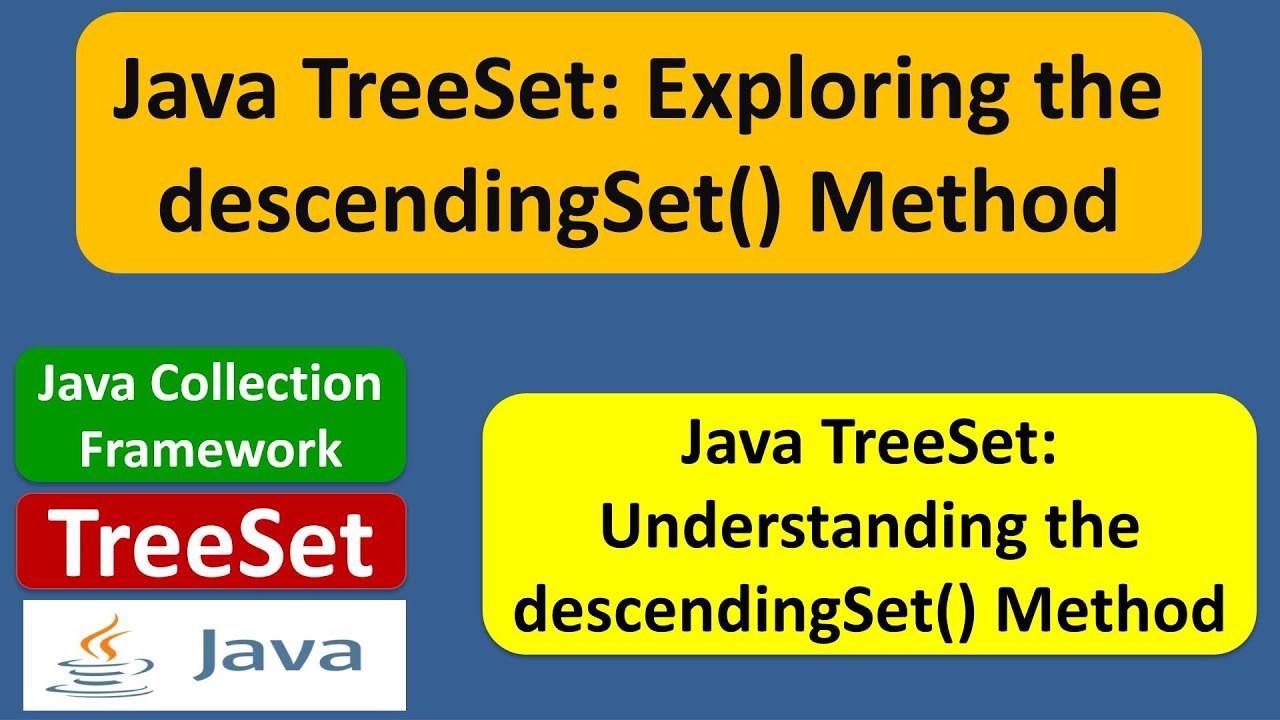 Java TreeSet Tutorial: Exploring the descendingSet() Method | Java Collection Framework