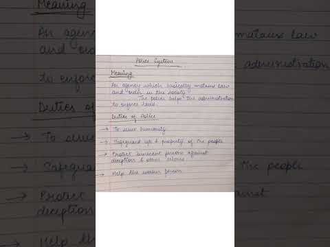 Police System | Criminology #shorts #notes