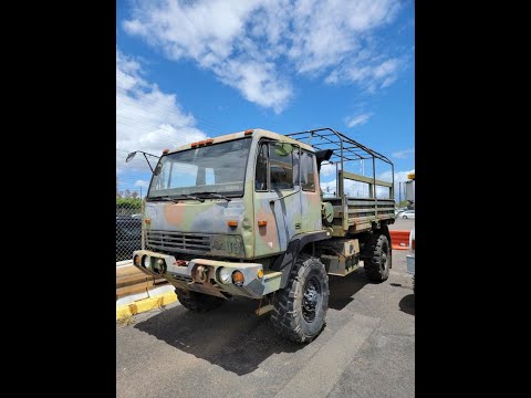 LMTV M-1078 start up and test drive.