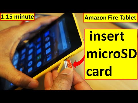 How to insert microSD card to Amazon Fire