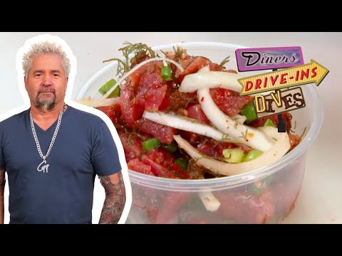 Guy Fieri Could Eat This LEGIT Poke By the BUCKETFUL | Diners, Drive-Ins and Dives | Food Network
