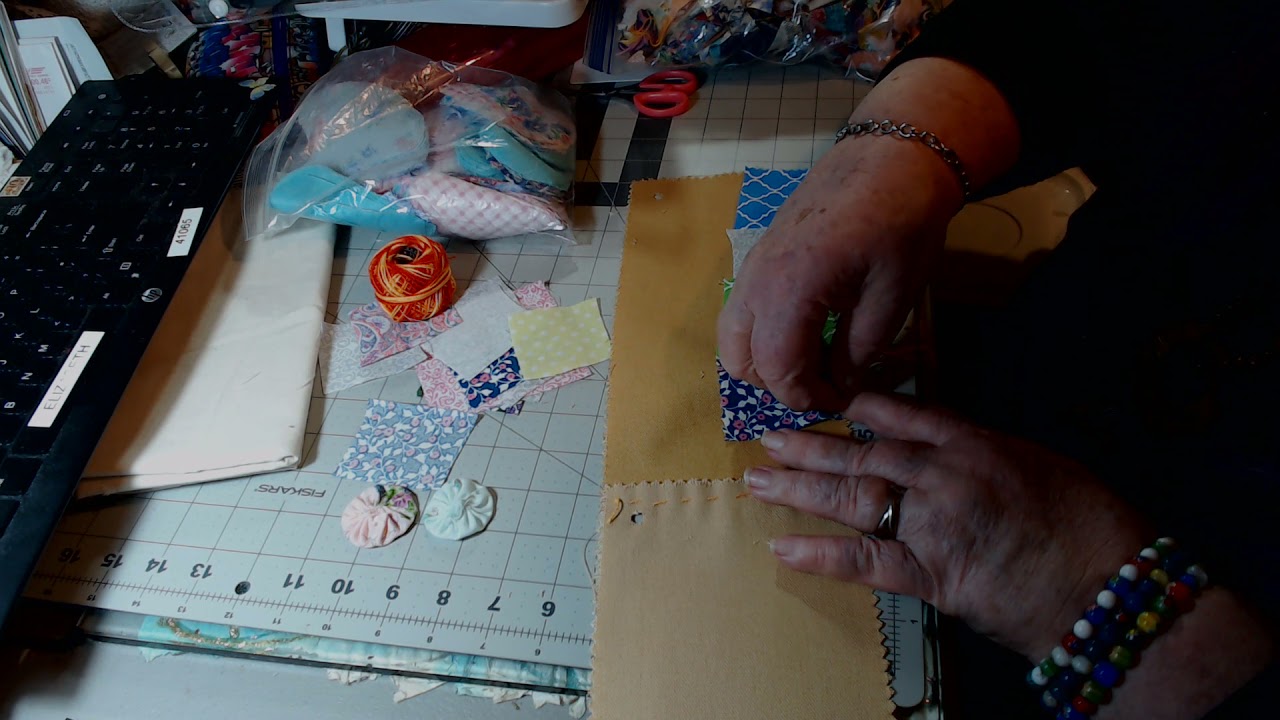 Slow stitching my snippet roll