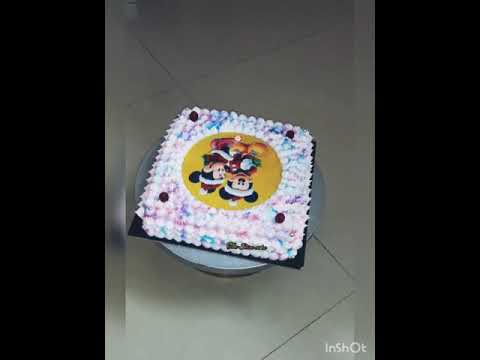 Micky Mouse Photo Print Cake