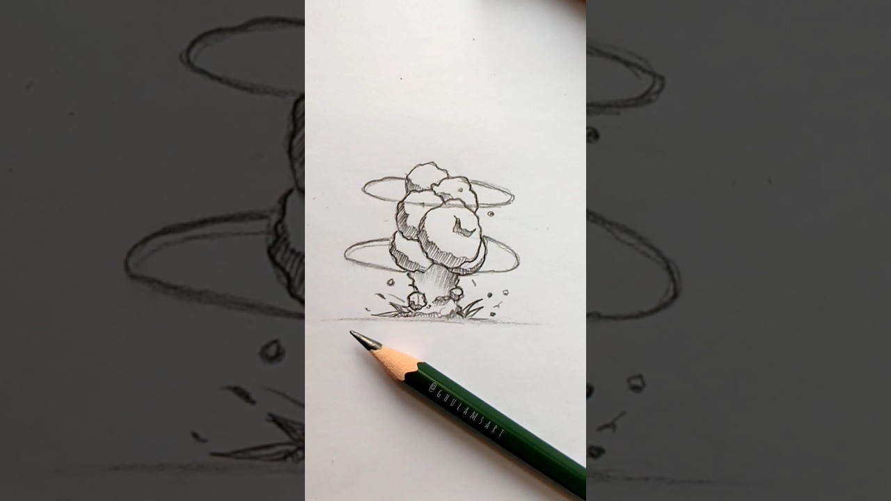 easy draw explosion effect 🌋 #art #drawing #shortsart