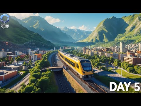 FINALLY TRAIN IN MY MOUNTAIN CITY - CITIES SKYLINES 2 GAMEPLAY