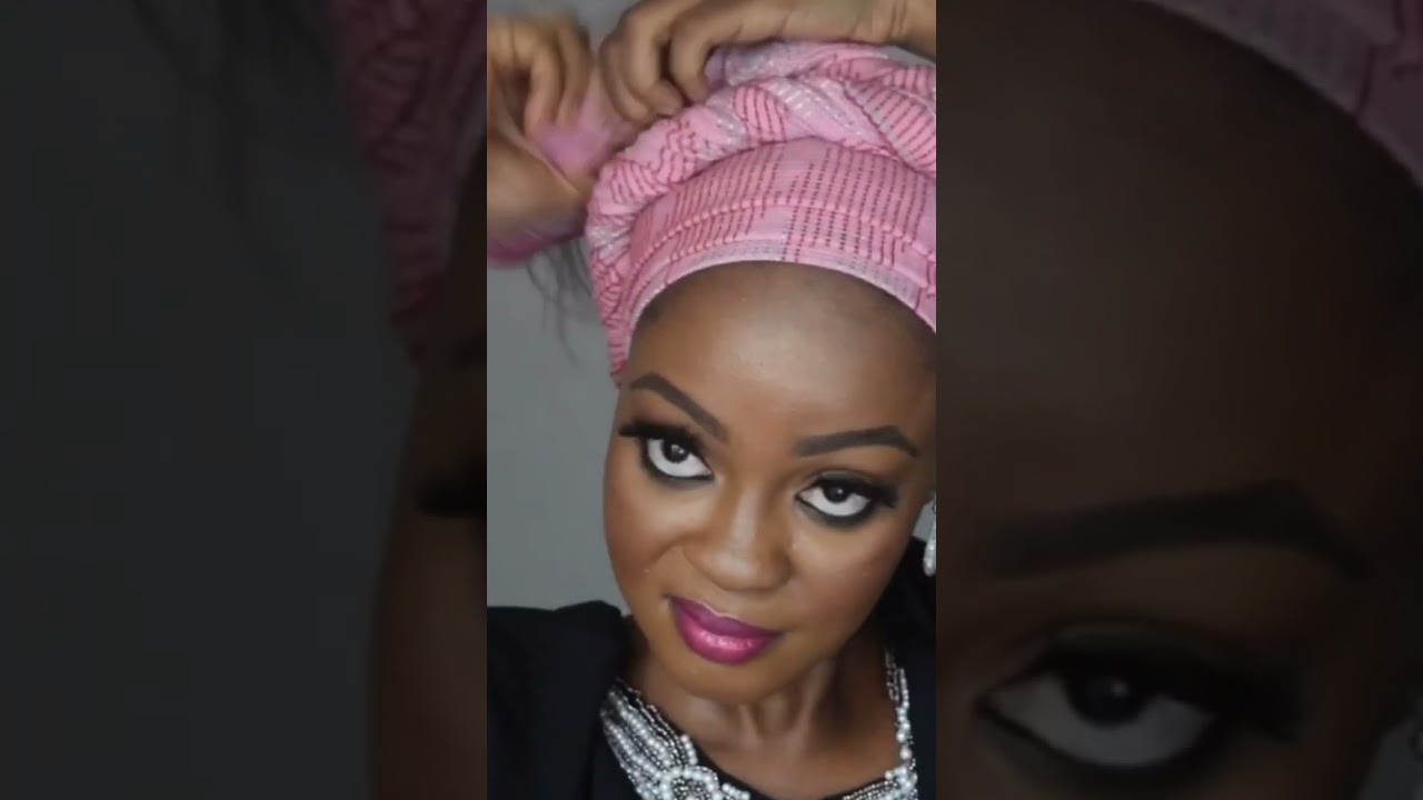 How To Tie Aso Oke Gele With Pleats & Twists #headtie #owambe #yoruba