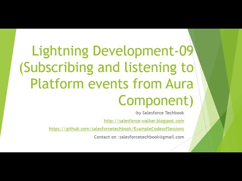 Lightning Development-9 (Subscribe to Platform Events)