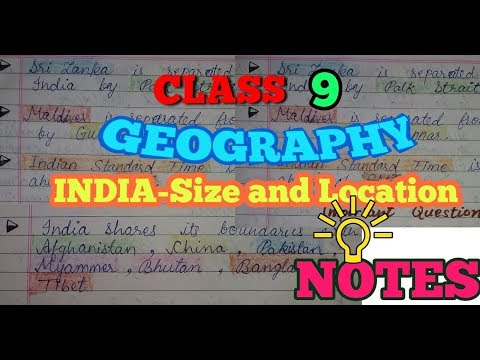 Must Watch! CLASS 9- GEOGRAPHY Chapter 1- INDIA-size and location ...