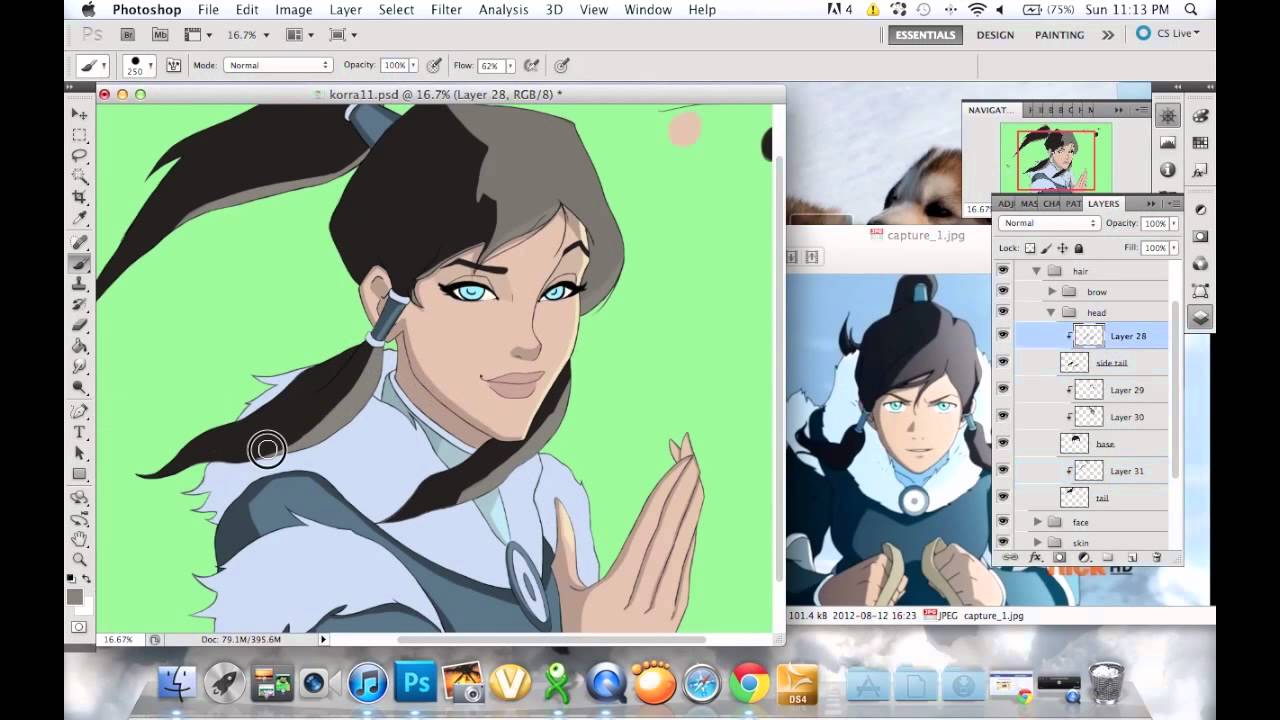 Korra Drawing Process (time lapse)