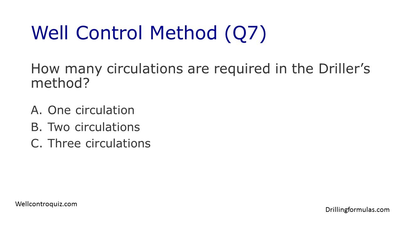 Well Control Method (Q7)