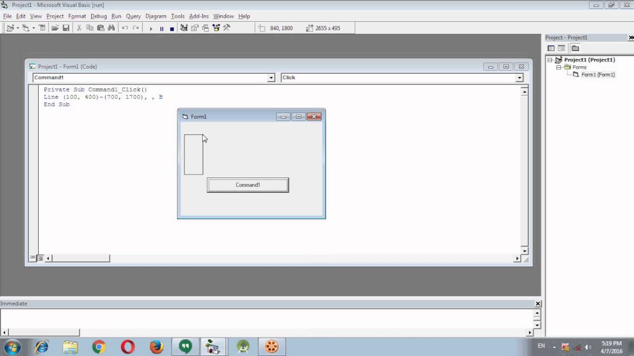 Drawing a Box in Visual Basic 6.0