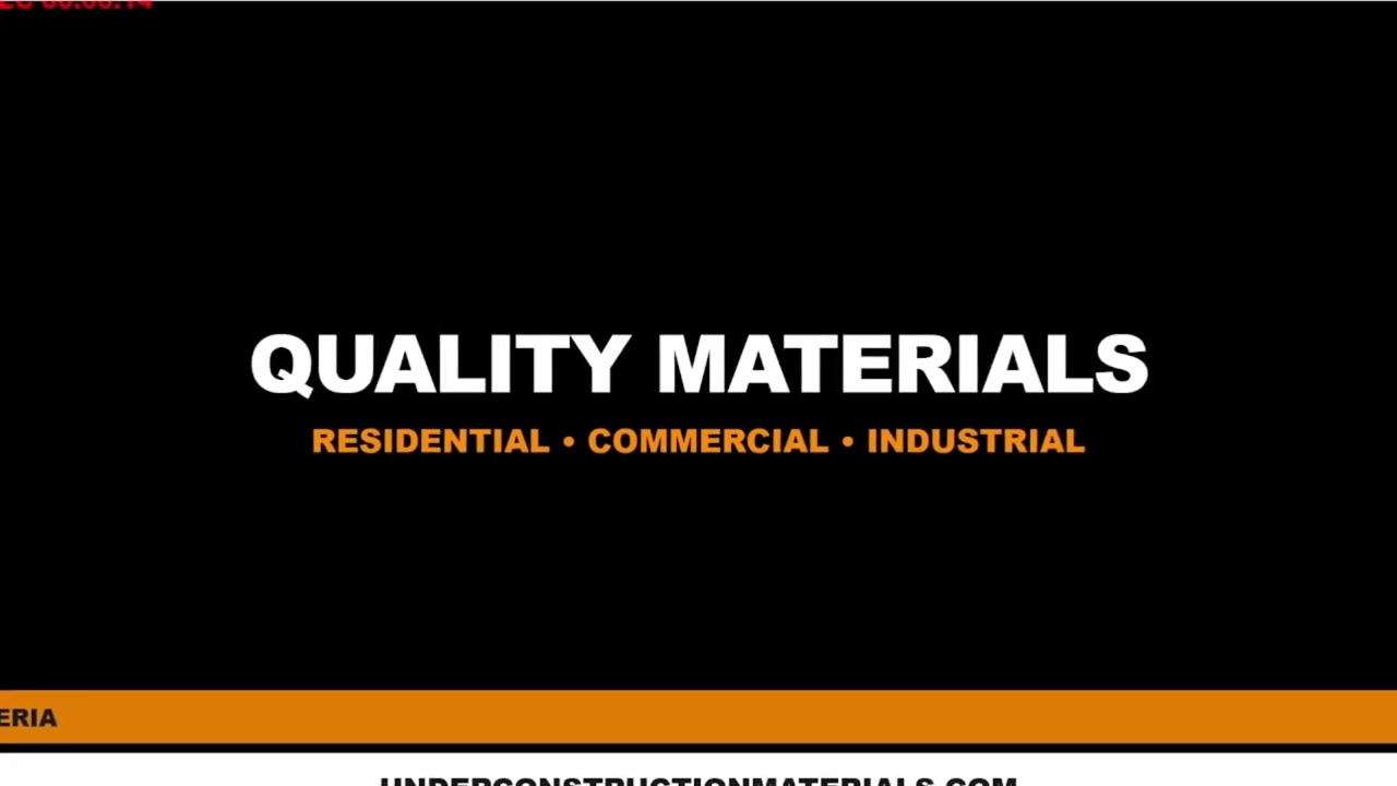 Build Smarter. Build Stronger. Build with Under Construction Materials.