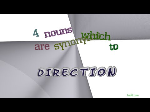 direction - 6 nouns having the meaning of direction (sentence examples)