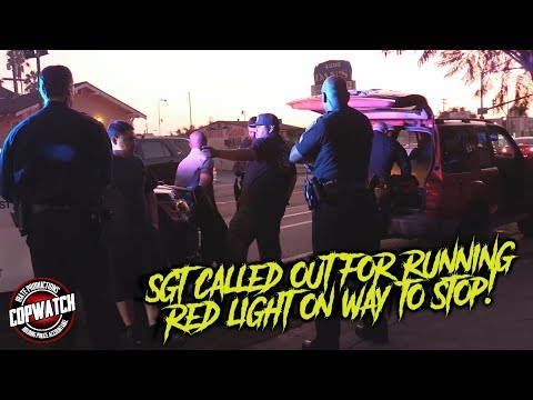 Copwatch | Gang Unit Traffic Stop & Search | Sgt Called Out for Running ...