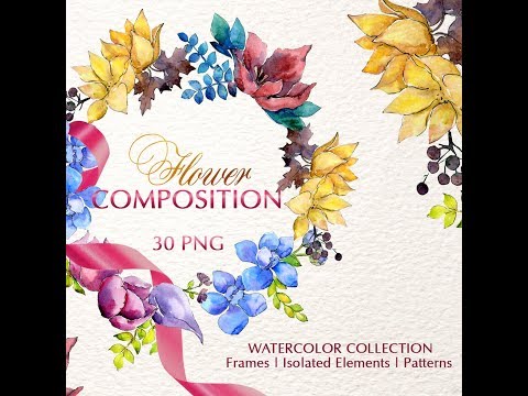 Flower composition Watercolor png