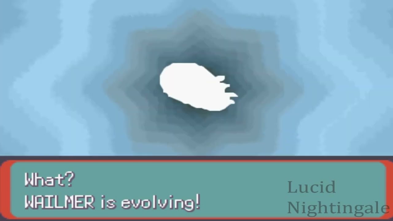 Pokemon Emerald Wailmer Evolves to Wailord