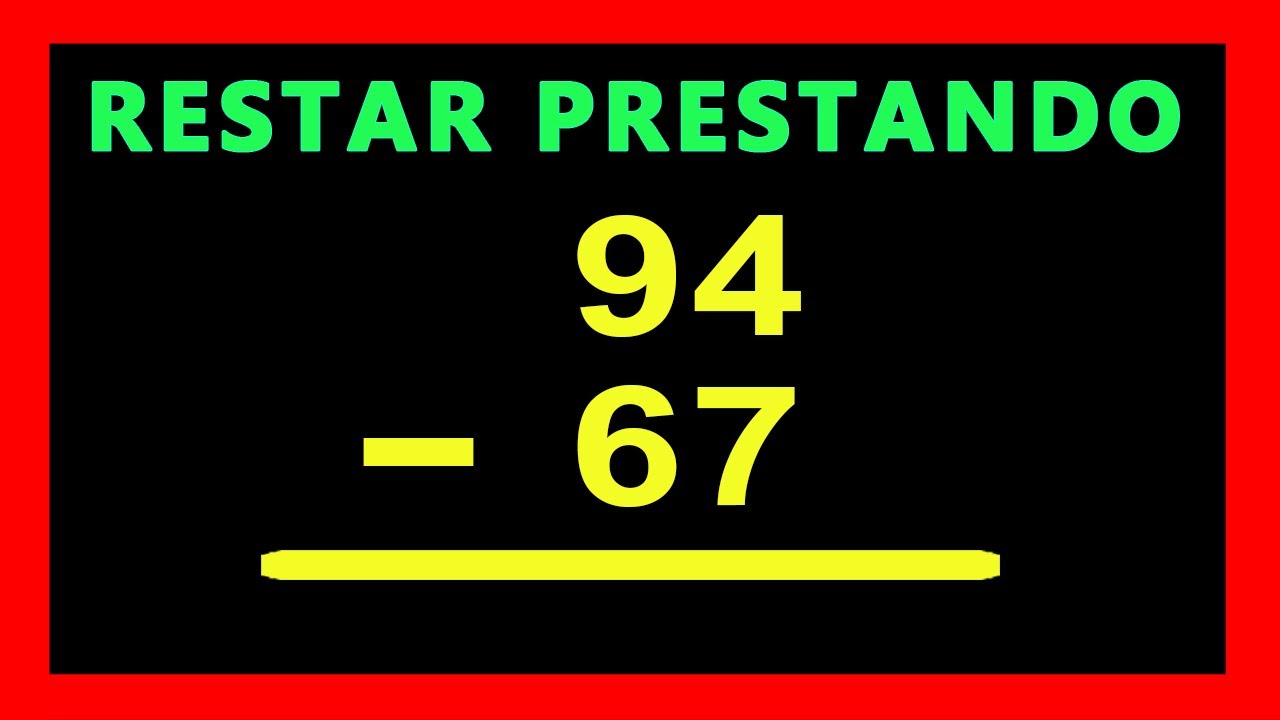 ✅👉 Resta Prestando para Niños ✅ Como Restar Prestando