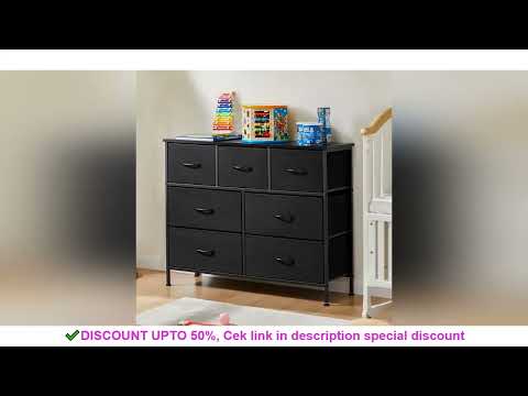 HOT JHK Desser For Bedroom With 7 Fabric Drawers Organizer Storage Closet Chest Clothes For Living R