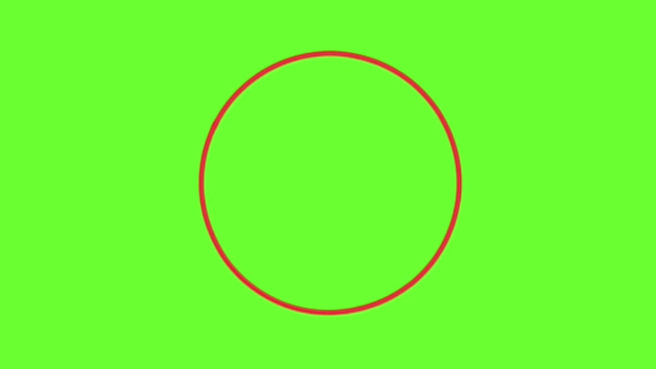 Red Circle Animation Green Screen Chroma Key