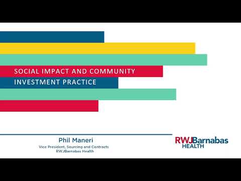 RWJBarnabas Health Update on the Anchor Mission: How Supply Chain Drives Local Purchasing