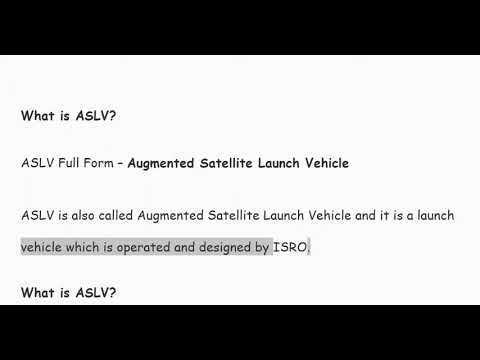 What is ASLV? ASLV explained