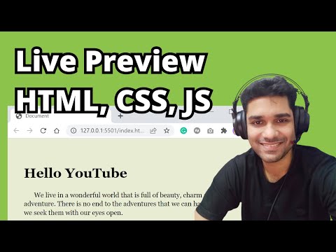 Live Preview your HTML, CSS, JS when Developing