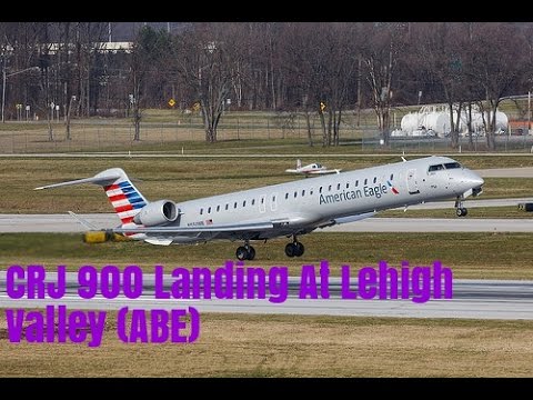 Approach And Landing At Lehigh Valley Airport ABE! (CRJ 900 AA Edition)
