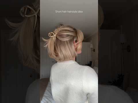 Short hair hairstyle idea ✨👱♀️ #hairtutorial #hairstyle #shorthairstyles