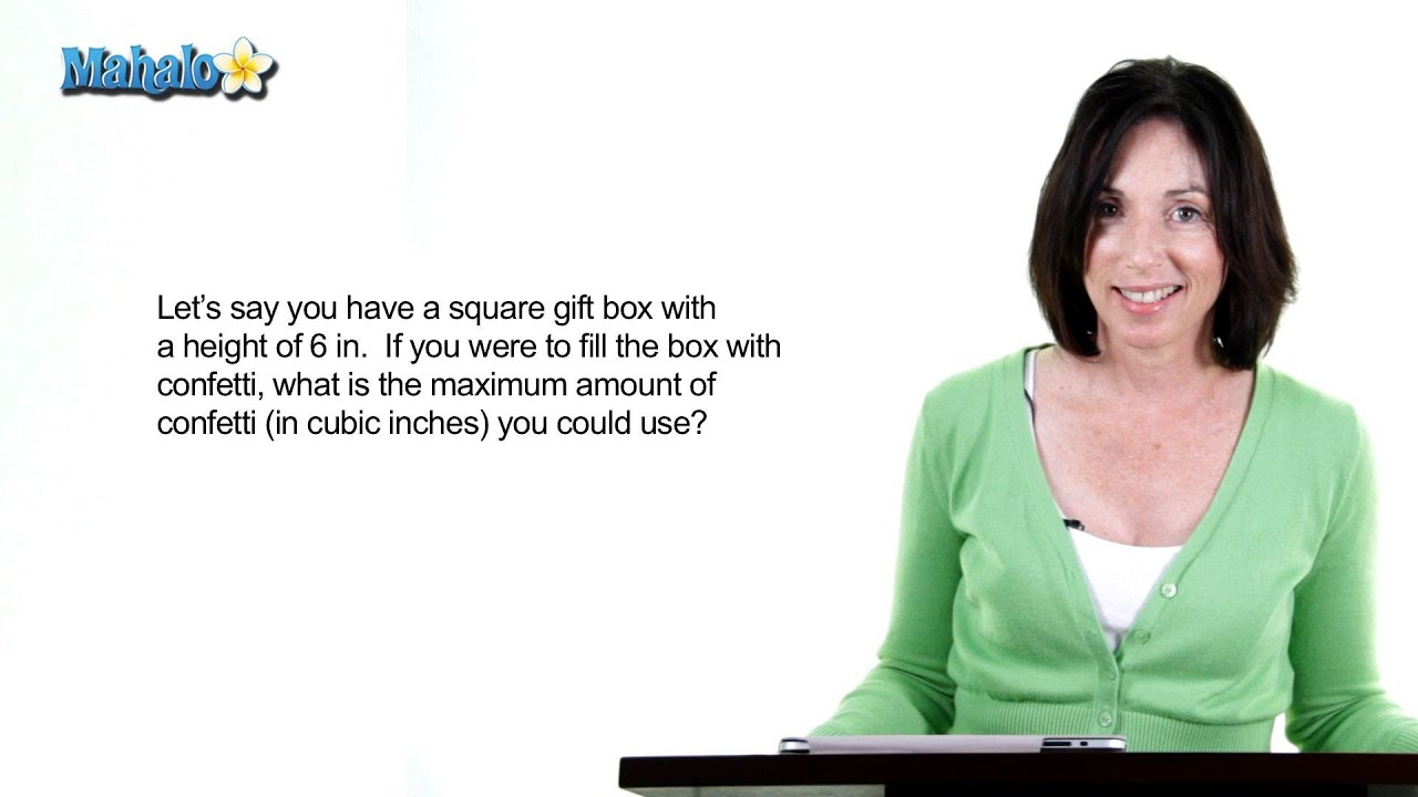 Volume Word Problem (Beginner)