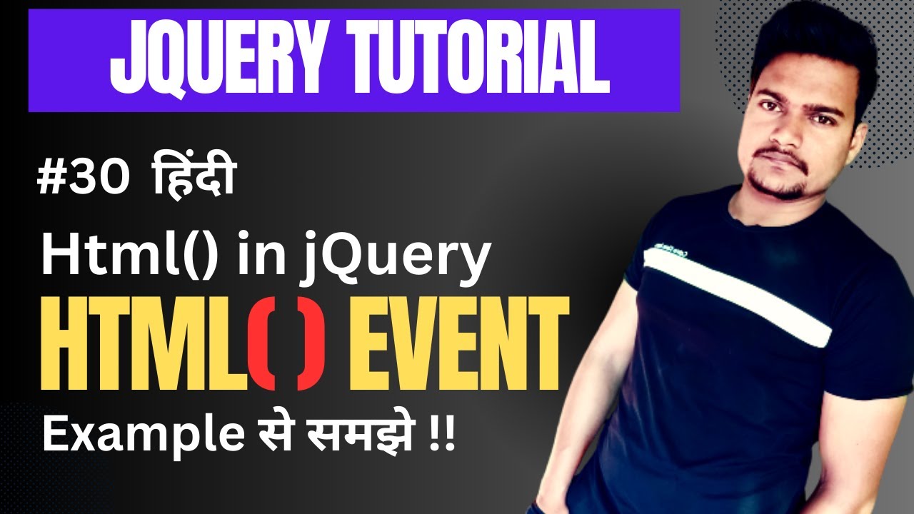 Jquery html() method with example | Part - 30
