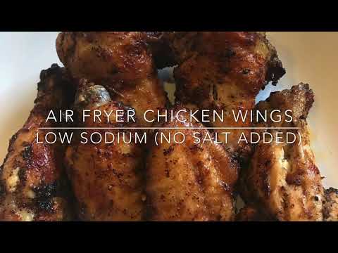Low Sodium Chicken Wings in Air Fryer (No Salt Added)