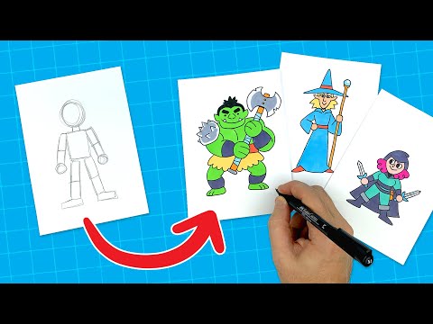 How To Draw Your D&D Character! It's Easy!