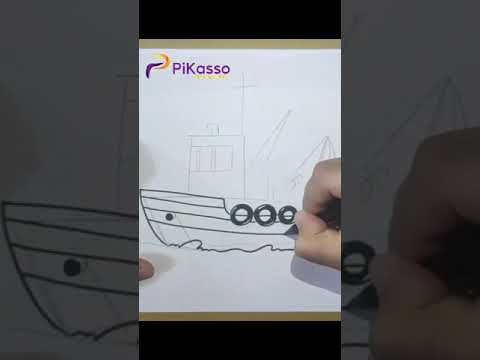 How to Draw a Fishing Boat Easy in The Right Way