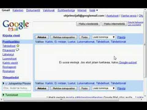 gmail - kirjautuminen ja uloskirjautuminen