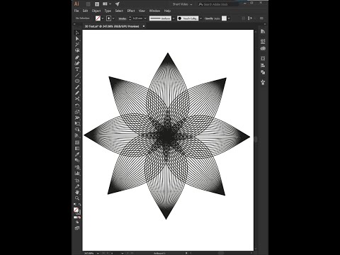 How to Make Flower Line Art In Adobe Illustrator | Speed Art | Arish Graphics
