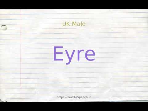 How to pronounce eyre