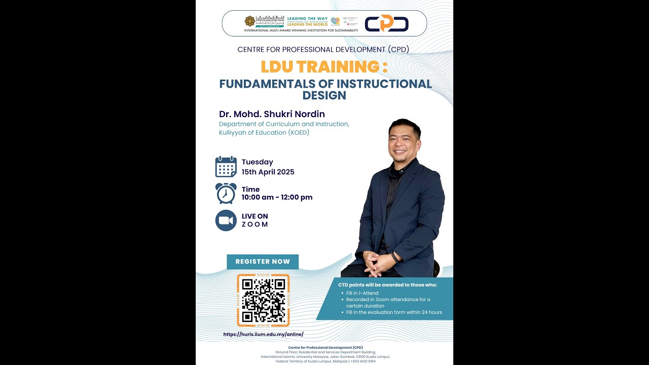 CPD TRAINING (LDU) : FUNDAMENTALS OF INSTRUCTIONAL DESIGN