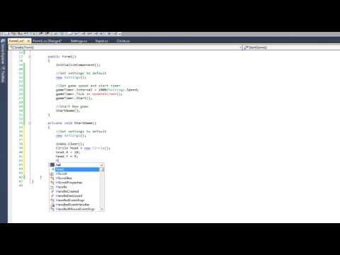 Create a simple snake game with C#