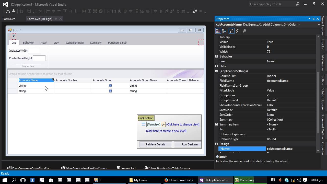 040 003 DataGrid - (Grouping) - Properties - AllowGroup Columns